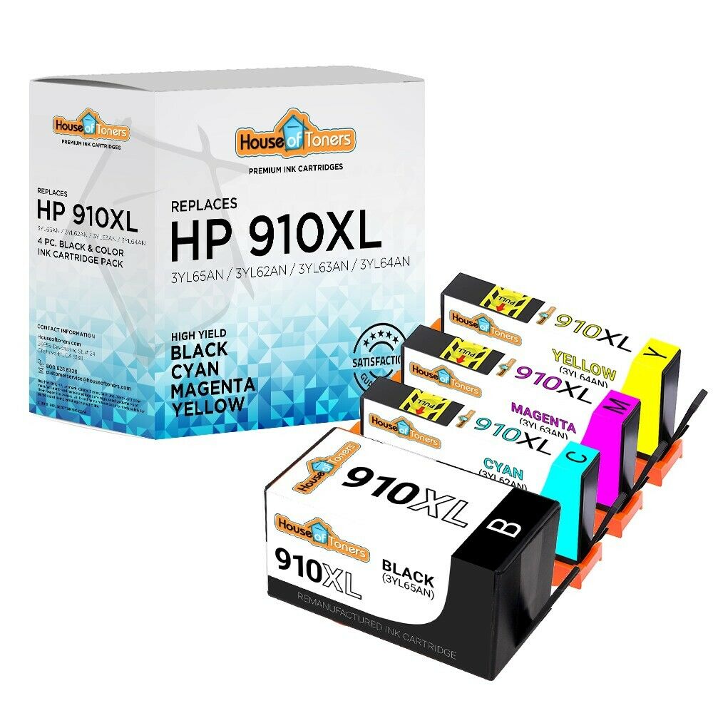 Replacement HP 910XL Ink for Officejet Pro 8010 8020 8021 8025 8030 80 ...